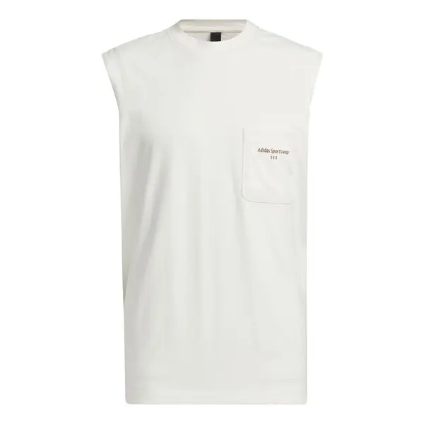 Adidas Sleeveless Pocket Tank Top - White