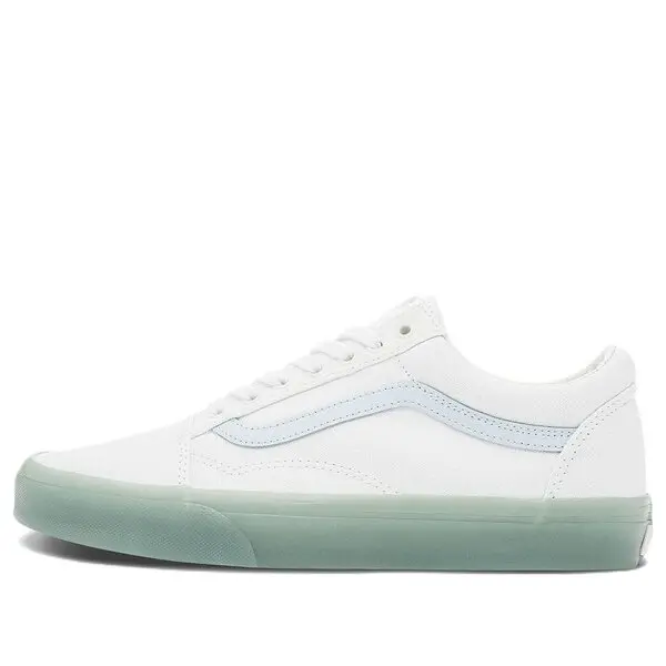 VANS Old Skool Side Stripe Casual Sneakers - White/blue