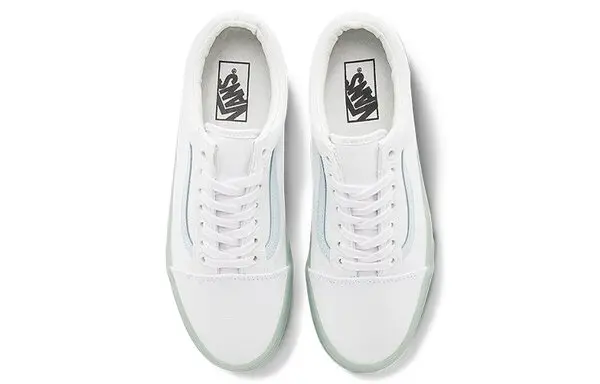 VANS Old Skool Side Stripe Casual Sneakers - White/blue