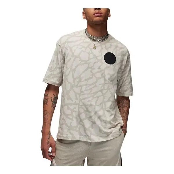 JORDAN Paris Saint-germain Graphic T-shirt 'beige - Grey