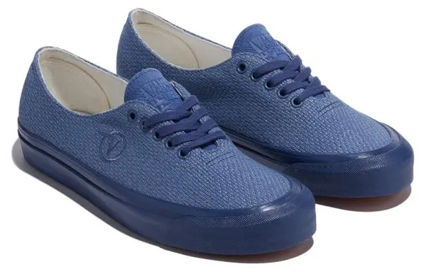 VANS Authentic One Piece Material Mix Indigo Lace-up Sneakers - Blue