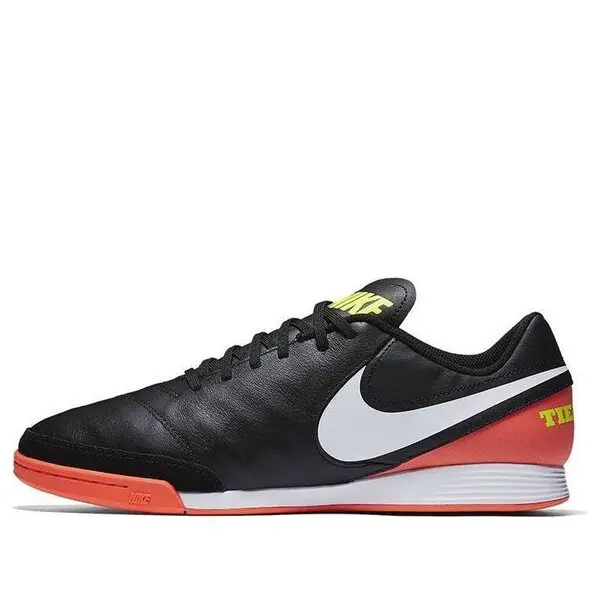 Nike Tiempo Genio Ii Leather Ic - Black/white/hyper Orange