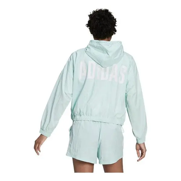 Adidas Essentials Repeat Logo Loose Fit Windbreaker - Blue