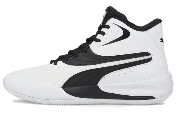 PUMA Triple Mid Basketball Sneakers - White/black