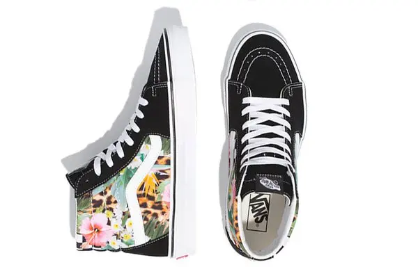 VANS Tropical Animal Check Sk8-hi High Top Sneakers