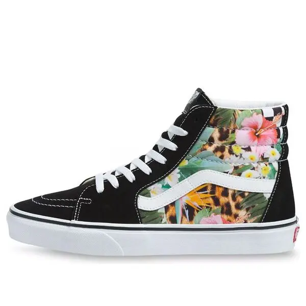 VANS Tropical Animal Check Sk8-hi High Top Sneakers - Black/multi-color