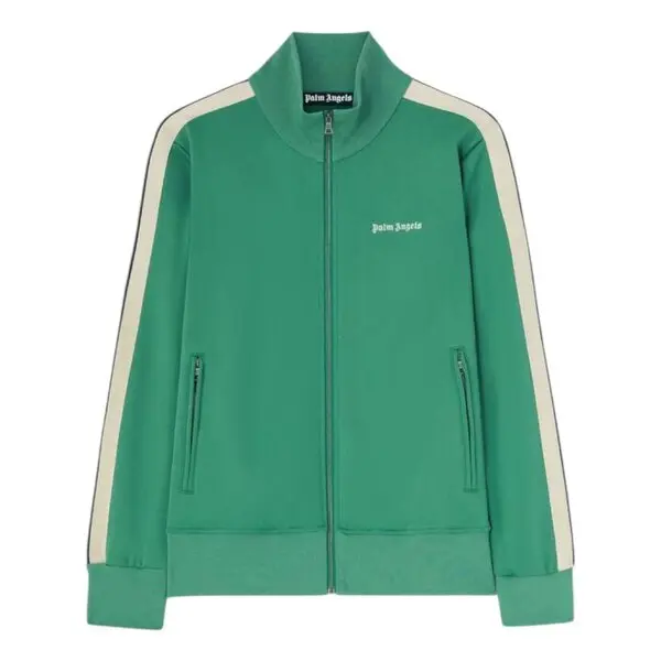 Palm Angels Classic Logo Track Jacket - Forest Green/off White