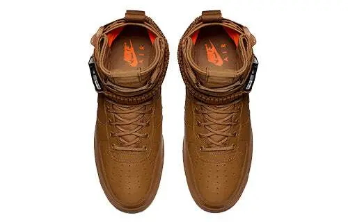 Nike Sf Air Force 1 High Top Sneakers - Brown/orange