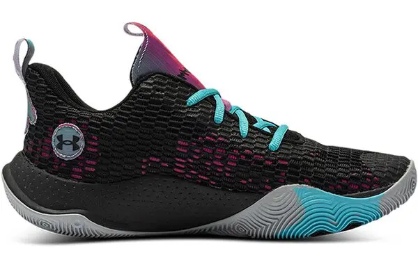 Under Armour Spawn 3 Clrshft Basketball Sneakers - Black/gray/blue
