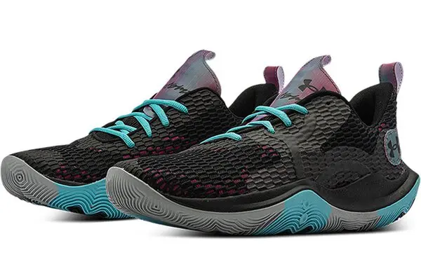 Under Armour Spawn 3 Clrshft Basketball Sneakers - Black/gray/blue