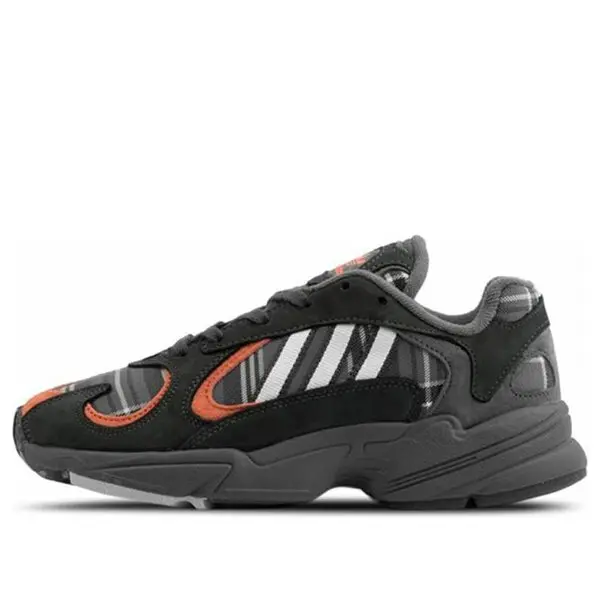Adidas Yung-1 Plaid Sneakers - Orange
