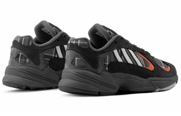 Adidas Yung-1 Plaid Sneakers - Orange