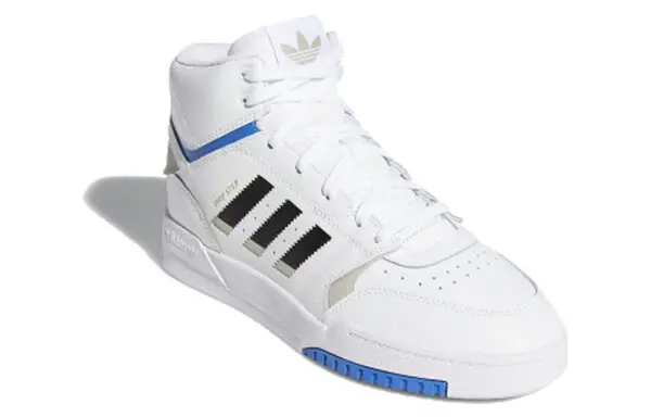 Adidas Originals Drop Step High Top Sneakers - White/blue