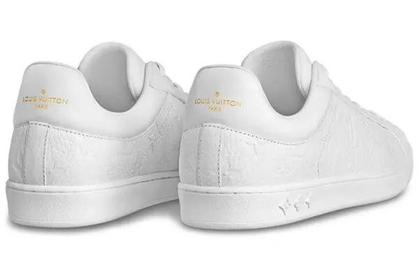 LOUIS VUITTON Luxembourg Monogram Embossed Leather Sneakers