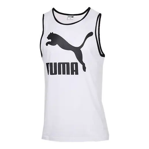 PUMA Classics Logo Tank Top - White/black