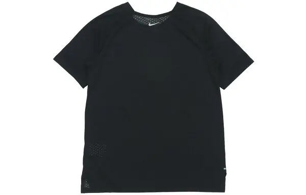 Nike Dri-fit Tailwind Short Sleeve Running - Black