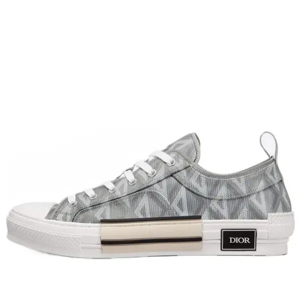 Dior B23 Low Grey Cd Diamond Sneakers - Grey/white