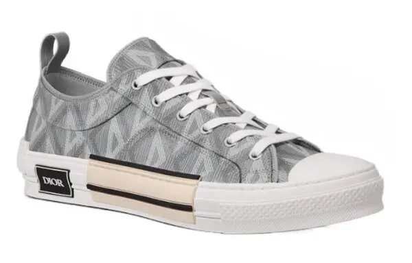 Dior B23 Low Grey Cd Diamond Sneakers - Grey/white