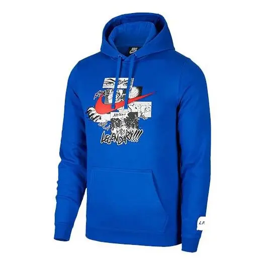 Nike X Lpl Crossover League Hooded Long Sleeve - Blue