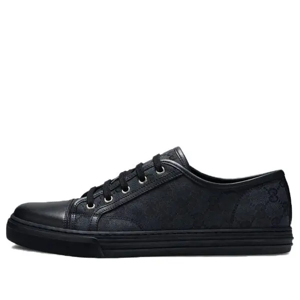 Gucci Gg Canvas Low Top Sneakers - Black