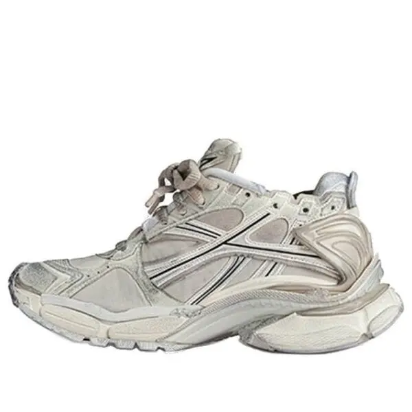 Balenciaga Runner Sneakers In Nylon And Suede-like Fabric - Beige