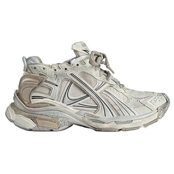 Balenciaga Runner Sneakers In Nylon And Suede-like Fabric - Beige
