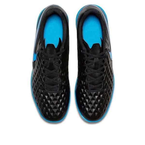 Nike Tiempo Legend 8 Club Turf Soccer Shoes - Black/blue