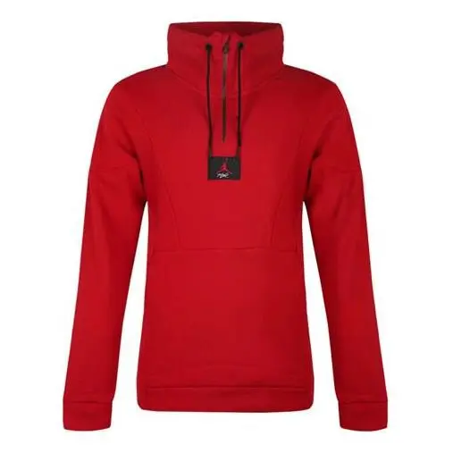 JORDAN Air Half-zip Athleisure Pullover - Red