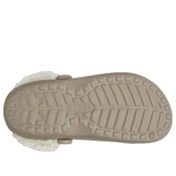 CROCS Classic Fleece Lined Clogs - Mushroom/tan
