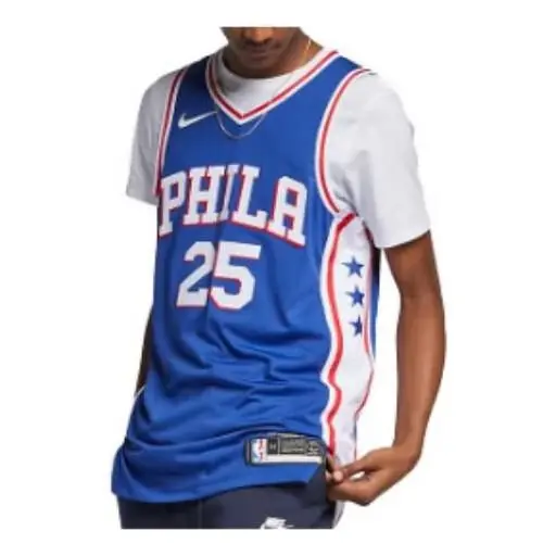 Nike X Nba Philadelphia 76ers "ben Simmons 25" Jersey - Blue