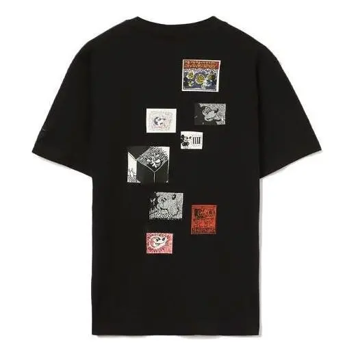 LI-NING X Disney Crossover Mickey X Keith Haring Series Tee 'black - Black/white/red