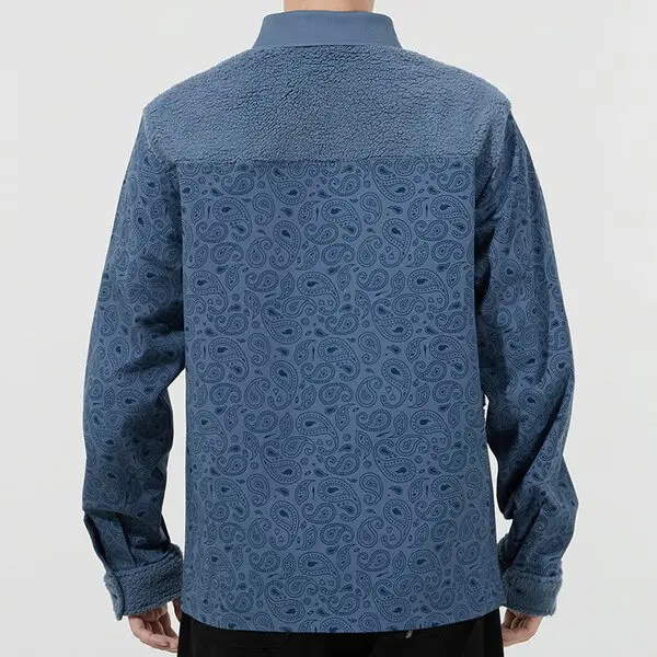 PUMA Paisley Woven Shirt Jacket With Multiple Pockets