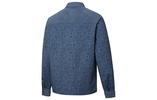 PUMA Paisley Woven Shirt Jacket With Multiple Pockets