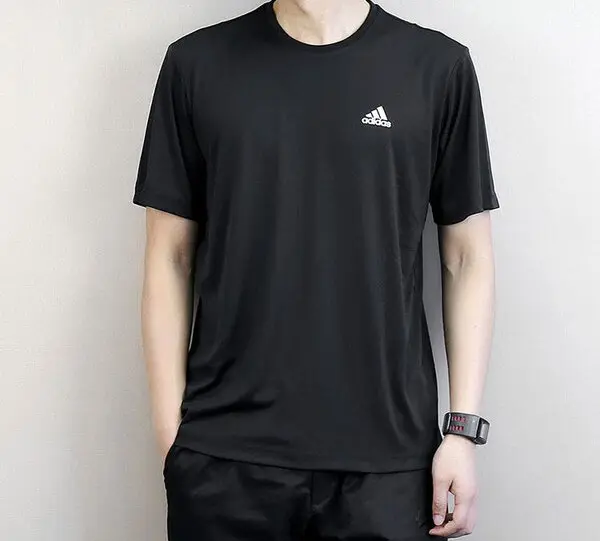 Adidas Approach Tee Tennis Round-collar Short-sleeved Male - Black