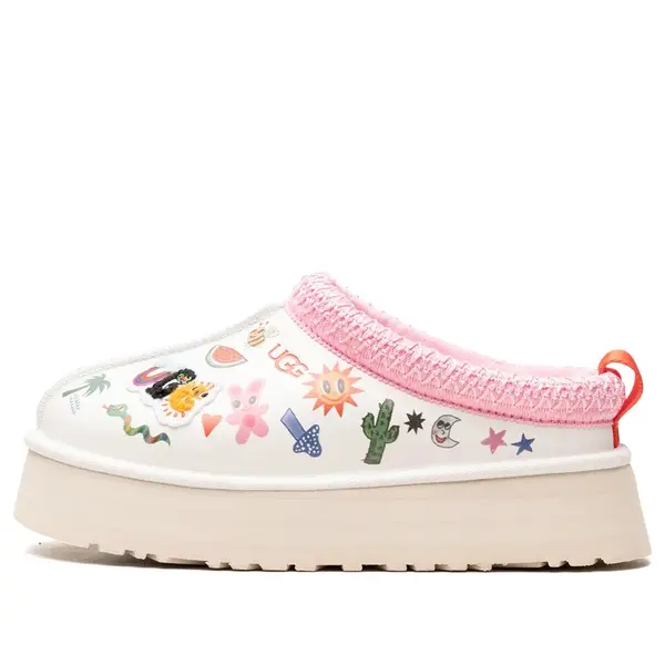UGG Tazz Slipper 'humberto Cruz Pop Sketch - White/pink