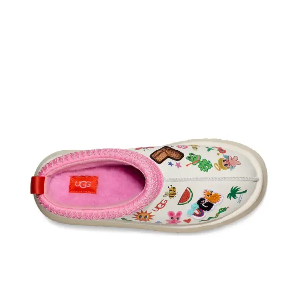 UGG Tazz Slipper 'humberto Cruz Pop Sketch - White/pink