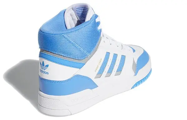 Adidas Originals Drop Step High Top Sneakers - White/blue