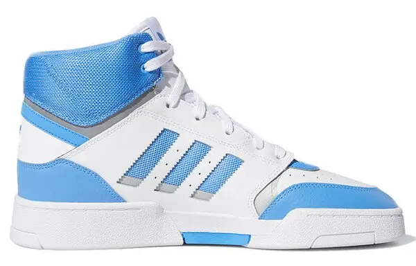 Adidas Originals Drop Step High Top Sneakers - White/blue