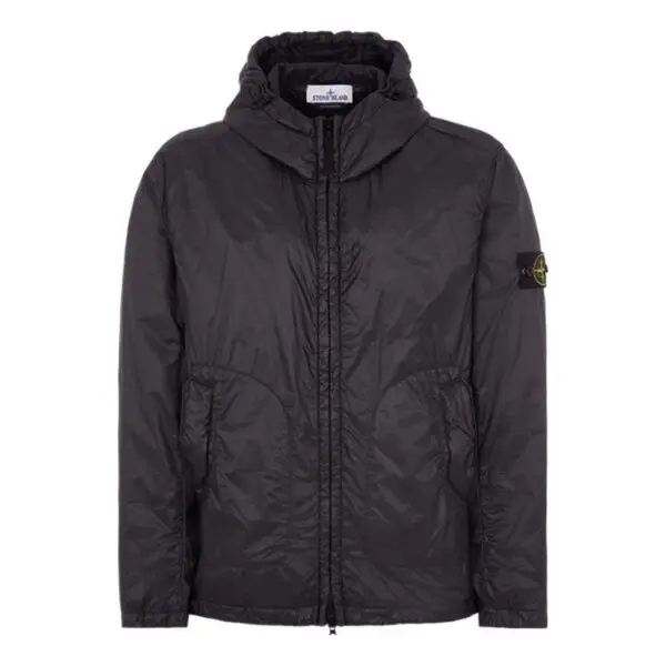 Stone Island Packable Hooded Jacket - Black
