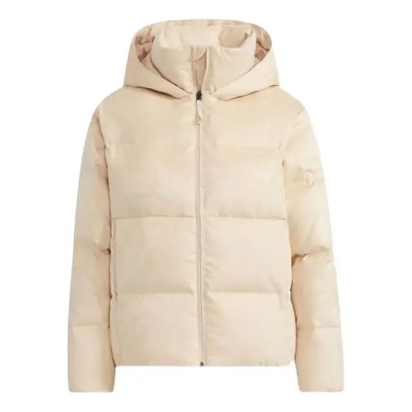 Adidas Faux Suede Puffy Down Jacket - Beige