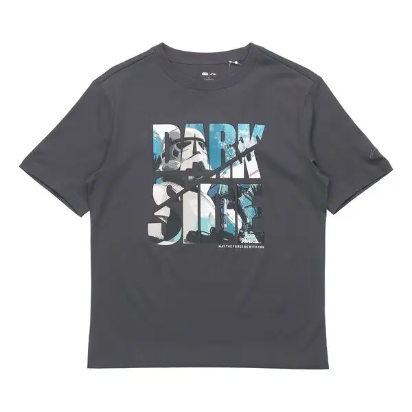 LI-NING X Star Wars Graphic T-shirt 'dark Grey - Dark Grey/multi-color