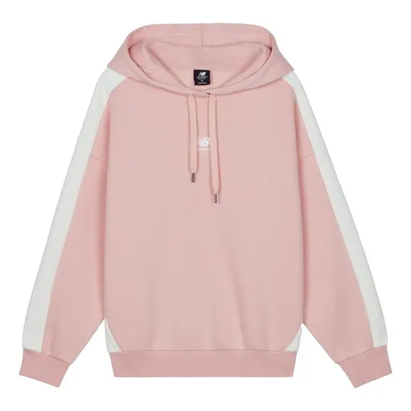NEW BALANCE Splicing Hoodie Pullover Red - Pink
