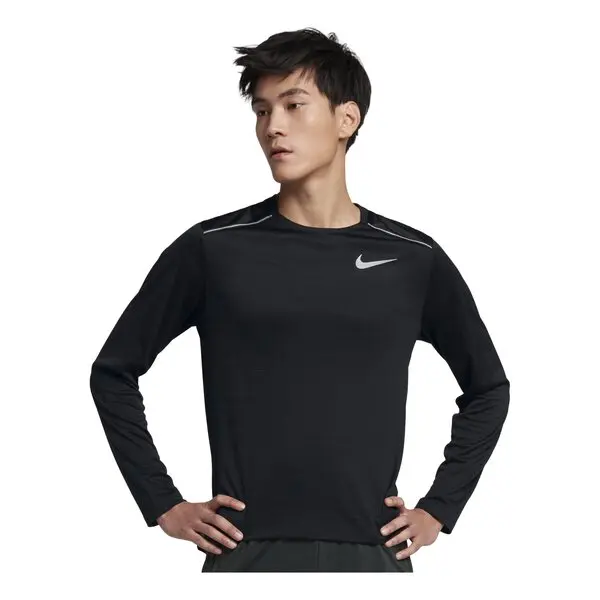 Nike Dri-fit Mtler Long-sleeve Running Top - Black