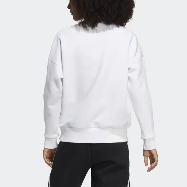 Adidas Crew Neck Sweatshirt With Graphic Print - White