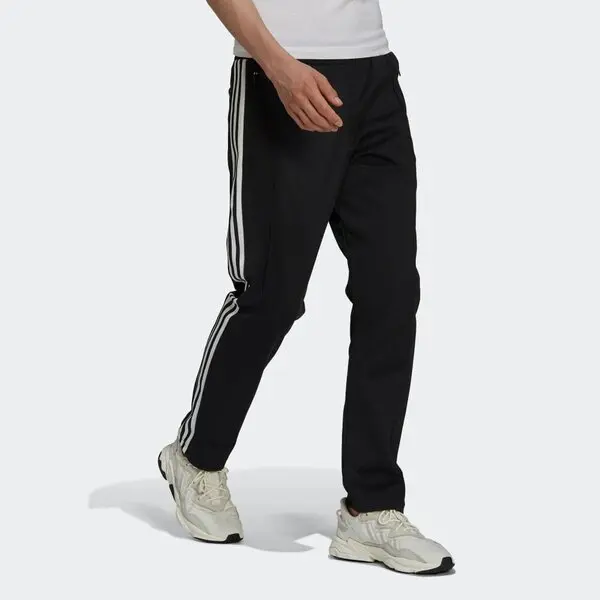 Adidas Originals Solid Color Stripe Logo Straight Casual Sports Pants/trousers/joggers Black - Default Color