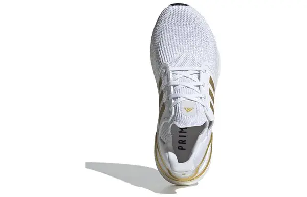 Adidas Ultraboost 20 "gold Metallic" Low Top Sneakers - White