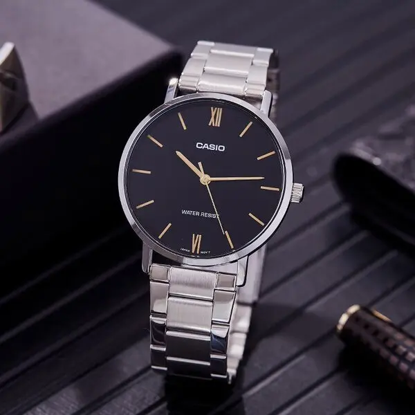 Casio Stainless Steel Water Resistant Quartz Analog Watch