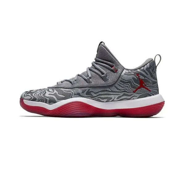 JORDAN Air Superfly 2017 Low Athletic Sneakers - Grey/red