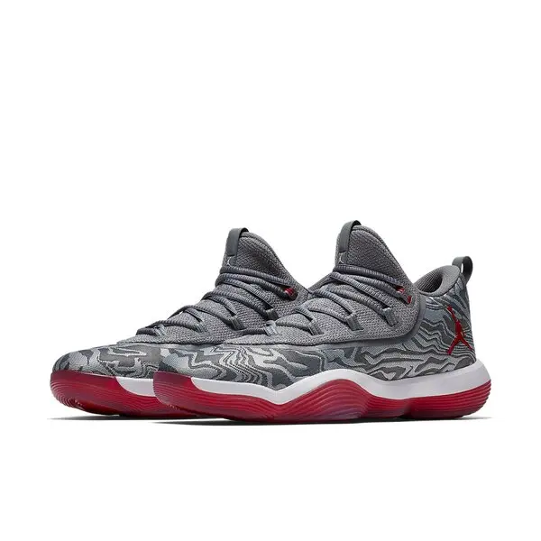 JORDAN Air Superfly 2017 Low Athletic Sneakers - Grey/red