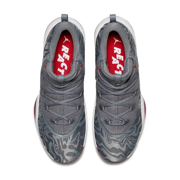 JORDAN Air Superfly 2017 Low Athletic Sneakers - Grey/red
